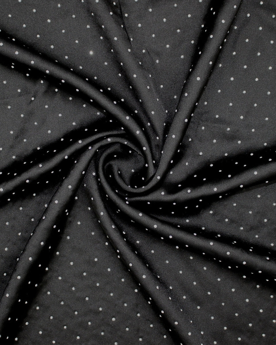 Dapple Dot Silk - Black – Bloom Scarfs