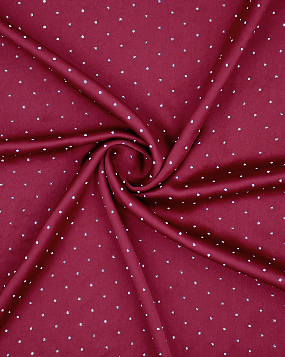 Dapple Dot Silk - Maroon – Bloom Scarfs