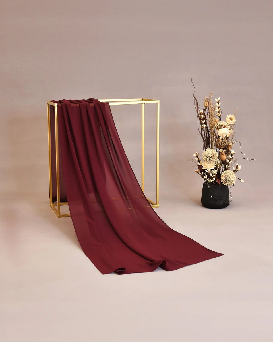 Georgette Chiffon - Ruby Red – Bloom Scarfs